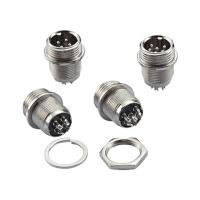 China M12 4 Pin Male Board Mount Aviation Connector Waterproof IP67 5A 1500V for sale