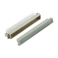 China Brass Gray PBT DIN 41612 Connector Three Row Straight 2.54mm Pitch 3A for sale