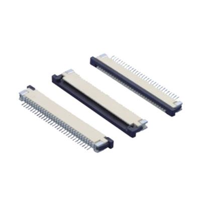 China Black 1.0mm Pitch FPC Cable Connector SMD SMT Clamshell Type for sale