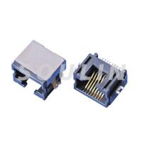 China 10p8c PoE+ RJ45 Jack Connector 1000 Base-T 1 Port With Magnetics 8p8c for sale
