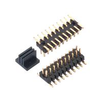 China 3.0A Gold Plated Round Pin Header Connector 1.27mm Pitch Straight DIP for sale