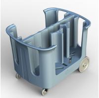 China Adjustable Dish Cart 1050x805x815mm Holds 240-300 Plates Rotomolded PE for sale