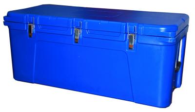 China 120L Plastic Cooler Box Rotomolded Ice Chest with Stainless Steel Latches for sale