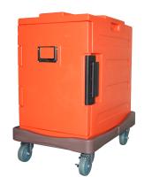 China Durable Red 90Litre Front Loading Insulated Food Pan Carrier for sale