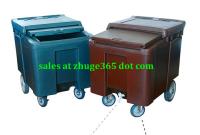 China Premium Plastic 112 Liter Brown Ice Caddy for hotels for sale