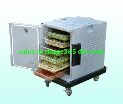 China Insulated Food Pan Carrier 90L Front Loading Roto Molded PE Food Container for sale