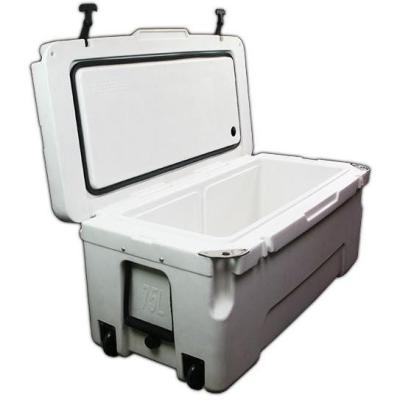 China 75L Rotomolded Plastic Ice Cooler Box Heavy Duty Insulated for Fishing Camping for sale