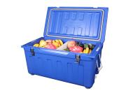 China 62L Blue Plastic Cooler Box 750mm Outdoor Ice Chest for Fishing Camping for sale