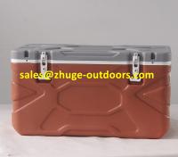 China 55 Liter PU Insulation Blue Plastic Ice Cooler Box 670x410x375 mm for sale
