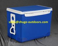 China 70 Liter PU Insulation Blue Plastic Ice Cooler Box 655x417x471 mm for sale