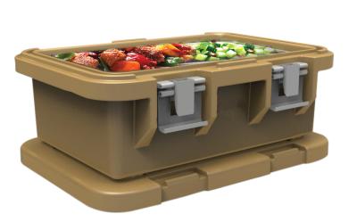 China Insulated GN Food Pan Carrier 24L Top Loading PE Rotomolded 655x455x260mm for sale