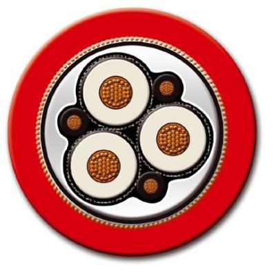 China Type 7 Turkish Mines Power Cable 3×120+50+70 MGM 115/1985 Applicable to Izmir & Canakkale Province in western Turkey for sale