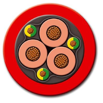 China Type ÜNFLEX PUR – HF Crane Mining Power Cable Moderate Mechanical Stresses, Torsion, Tension, And Torque Are Present. for sale