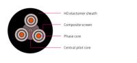 China Fire Retardant Type 210 Mining Trailing Cable For Heavy-duty Service In Handheld Complying With AS/NZS Standards for sale