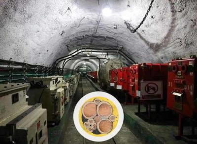China Dynamic Power Cable For Moving Coal Feeder - Continuous Flex Rated , High Strand Count Conductor , Tension Reinforced for sale