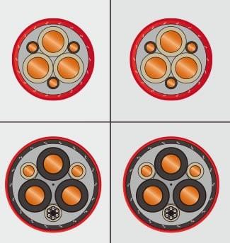 China Type SHD-GC Mine Trailing 2kV 4 AWG 3C EPR/CPE Mining Cable for sale