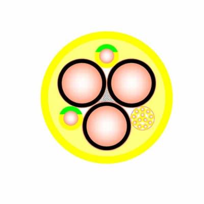 China Type SHD-GC 2kV 6 AWG 3C Mining Trailing Power Reeling Cable for sale
