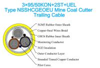 China Type NSSHCGEOEU 3×95/50KON+2ST+UEL Mine Coal Cutter Trailing Cable for sale