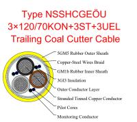 China Type NSSHCGEÖU 3×120/70KON+3ST+3UEL Trailing Coal Cutter Cable for sale