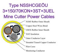 China Type NSSHCGEÖU 3×150/70KON+3ST+3UEL Mine Cutter Power Cables for sale
