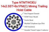 China Type NTMTWOEU 14x2.5ST+6x1FM(C) Mining Trailing Hoist Cable for sale
