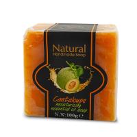 China ISO Handmade Bath Soap Cantaloupe And Carrot Almond Nutrition Tender Soap for sale