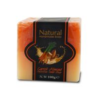 China ISO Handmade Bath Soap Cantaloupe And Carrot Almond Nutrition Tender Soap for sale
