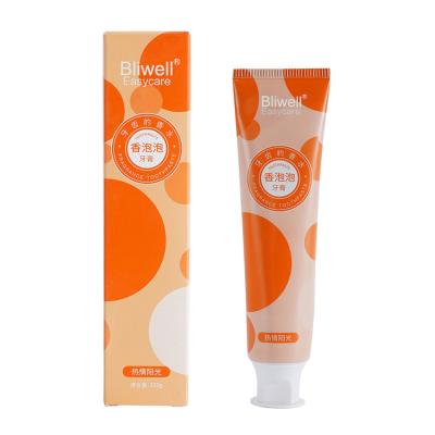 China Perfume toothpaste series: Orange flavor /whitening toothpaste freshing breath for sale