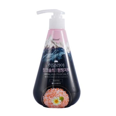 China 285G Bamboo Salt Himalayan Pink Salt Toothpaste Floral Fragrance Liquid Toothpaste for sale