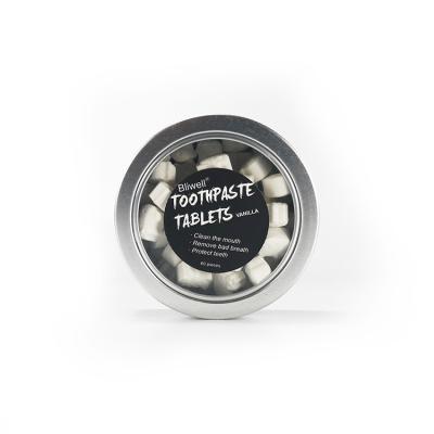 China Zero Waste Toothpaste Tablets , Natural Sea Salt Flavor Toothpaste Tablets for sale