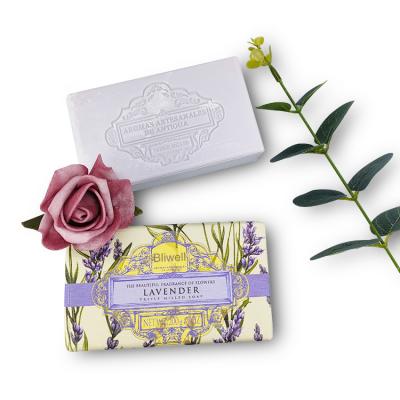 China OEM Lavender flower Handmade essential oil soap Plant extracts whitening skin Face Soap Toilet soap for sale
