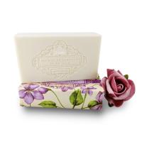 China OEM Natural handmade soap with April violetsa delicate fragrance Plant extracts exfoliate can condition skin for sale
