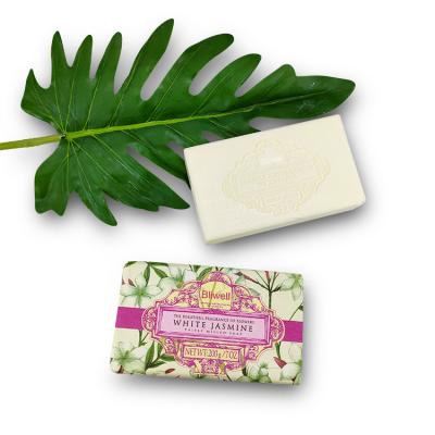 China OEM Natural handmade soap with white jasmine a delicate fragrance Plant extracts whitening skin bath/ Face Soap for sale