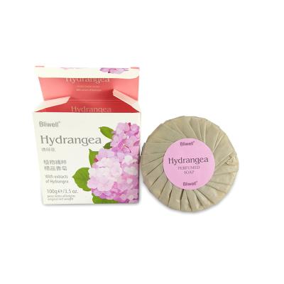 China Hydrangea handmade Essential oil soap with Natural extracted from plants with moisturizing skin Face soap for sale