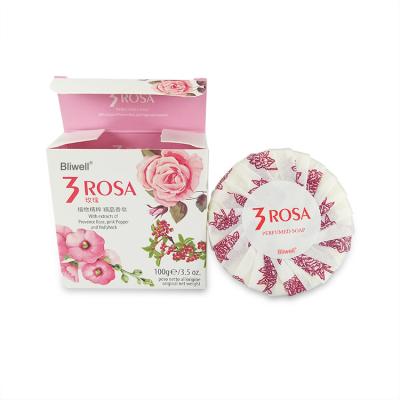 China OEM ROSE Natural Plant Extract can help the Skin to whitening Exfoliate and Moisturize Face soap for sale