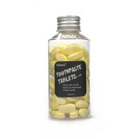 China Oval Shape Teeth Whitening Tablets , Lemon Toothpaste Tablets Zero Waste for sale