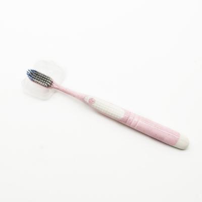 China Eco Oral Care Toothbrush , Plastic Soft Bristle Toothbrush Biodegradable for sale