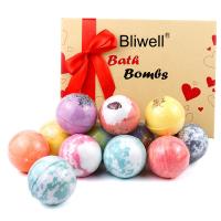China Manufacturer Custom Packaging Gift Set Rich Bubble Vegan Natural Organic Colorful Fizzy Coconut Oil Bath Bombs for sale