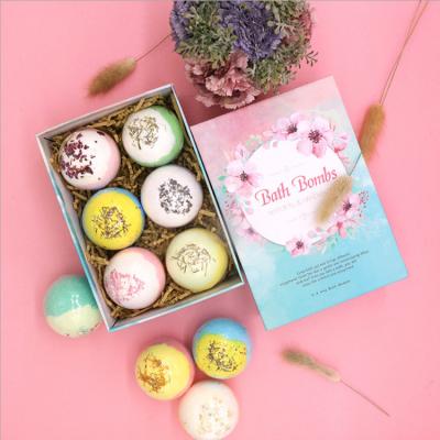 China 60g *6pcs OEM Handcraft Organic Bubble Vegan Bath Bombs Gift Set Easy to clean cbd bath bombs for sale