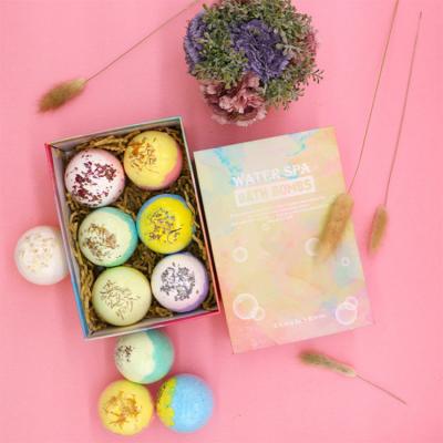 China 6 Organic & Natural Bubble Bath Bomb Gift Set Rich in Essential Oil/Coconut Oil/Grape Seed Oil Fizzy Spa Moisturize Skin for sale