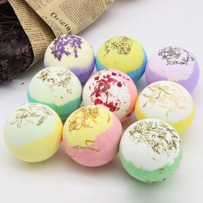 China 9pcs Organic Natural Bath Bombs Effervescent Rejuvenates and Nourishes the Body Relaxing Skin Contains dried flowers for sale