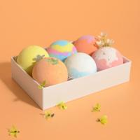 China 60g*6pcs mixed colors Natural handmade Bath bombs fizzy with Shea Butter Moisturize cbd bath bombs gift set wholesale for sale