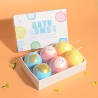 China OEM Handcraft Bomb Bath Fizzers 60g*6pcs Mixed Colors for sale