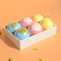 China 6Pcs Natural Organic Mini Bath Bombs Essential Oils Shea Butter Sea Salt Private Label Bath Bombs for sale