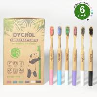 China Bamboo Soft Bristles Toothbrushes Pack Natural Charcoal Biodegradable for sale