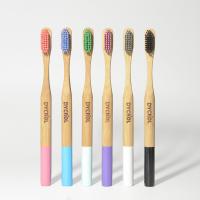 China Bamboo Soft Bristles Toothbrushes Pack Natural Charcoal Biodegradable for sale