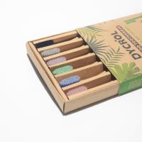 China Bamboo Soft Bristles Toothbrushes Pack Natural Charcoal Biodegradable for sale