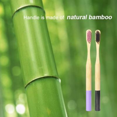 China Private Label Round Handle Eco Friendly Natural Biodegradable Bamboo Toothbrush For Sale for sale