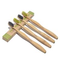 China Private Label Round Handle Eco Friendly Natural Biodegradable Bamboo Toothbrush For Sale for sale