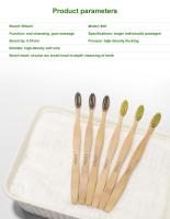 China Reusable Eco-Friendly BPA-Free Vegan Ultra Soft Bristles Charcoal Wood Toothbrush Bamboo for sale